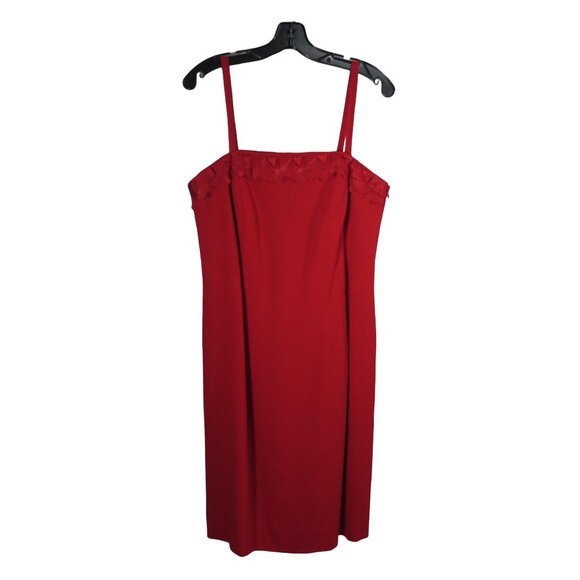 Escada | Dresses | Designer Escada Red Dress Set With Blazer | Poshmark